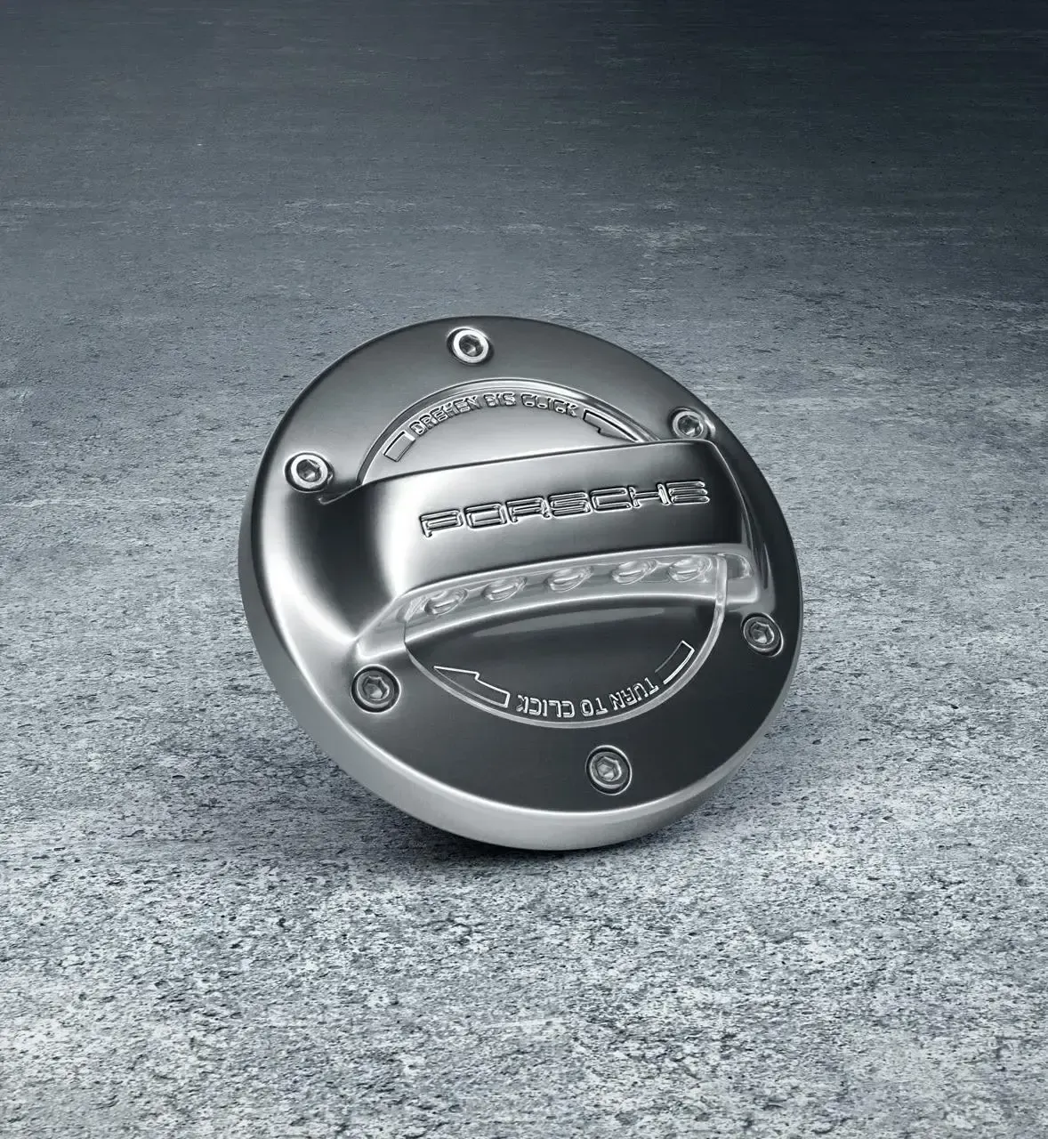 Porsche Fuel Tank Cap in Aluminum Look for Cayenne (E2 II) | PORSCHE SHOP