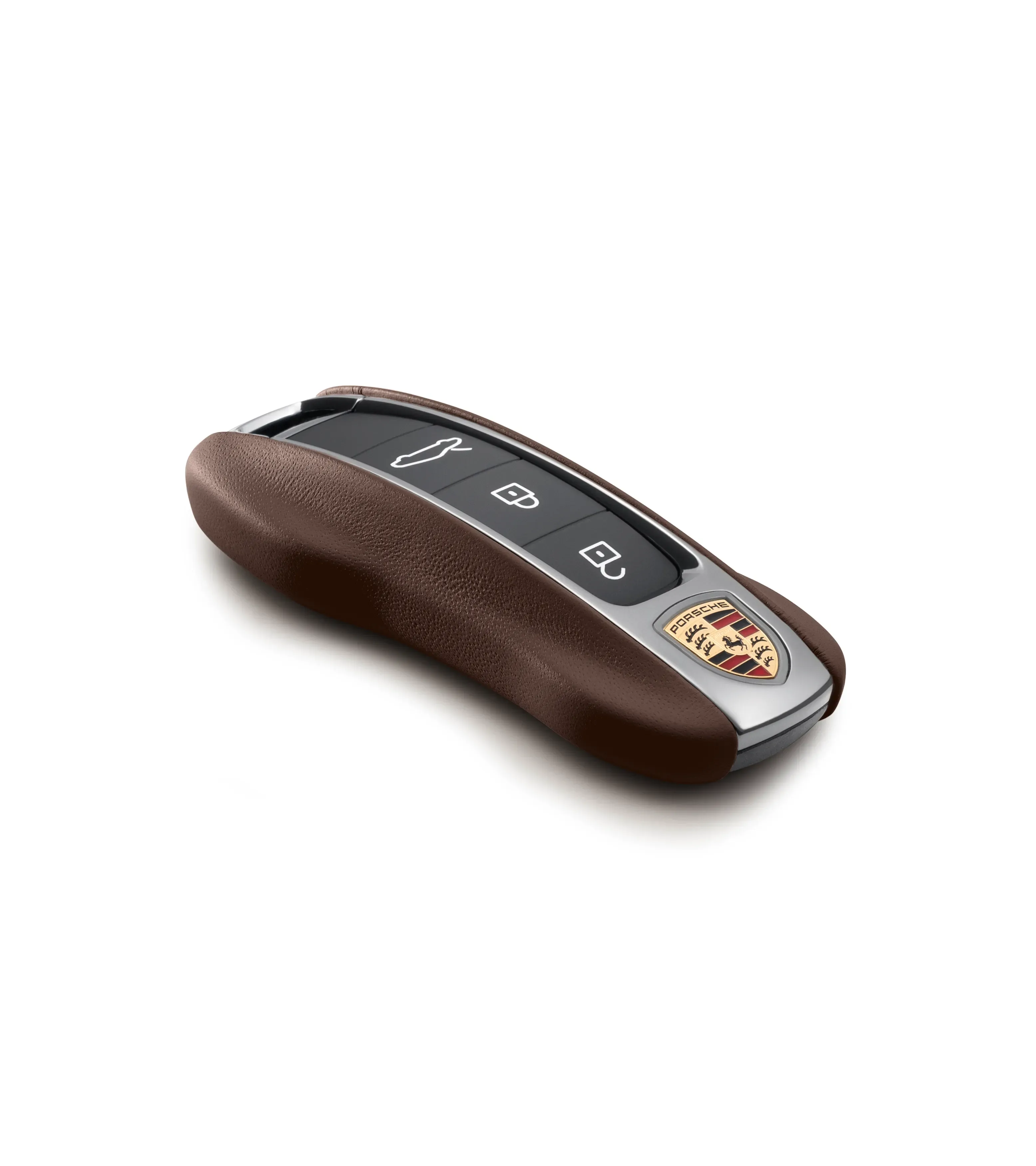 Porsche Leather Driver's Key in Meranti Brown with leather side ...